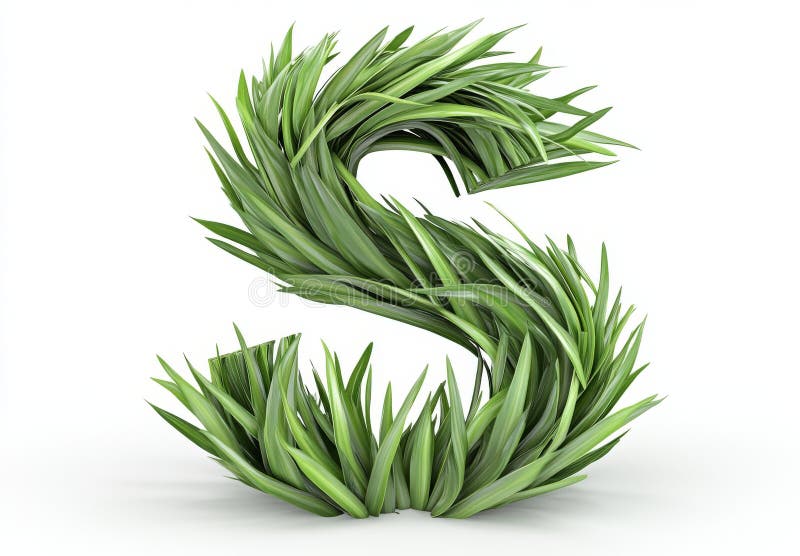 The Image Features a 3D Render of Lush Green Grass Isolated on White, Including Various Lawn ...