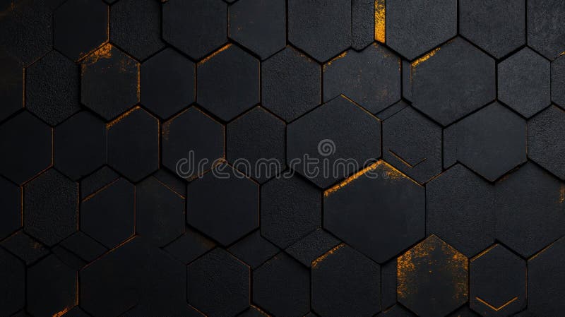 Dark Anthracite Hexagonal Mosaic Concrete Tile Wall Texture Background ...