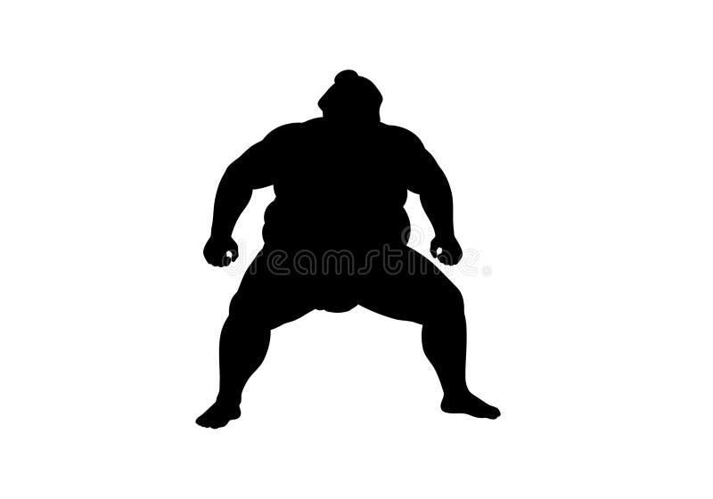 Sumo silhouette stock vector. Illustration of strength - 379444863