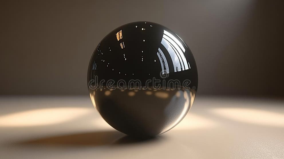 Dark Sphere Reflection stock illustration. Illustration of modern ...