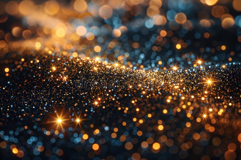 Glimmering Gold Glitter: a Dark and Shiny Background Stock Illustration ...