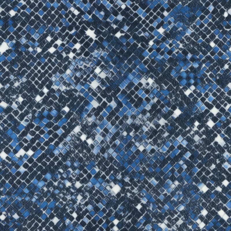 This Image Features a Denim Weave Overlaid with a White Net-like ...