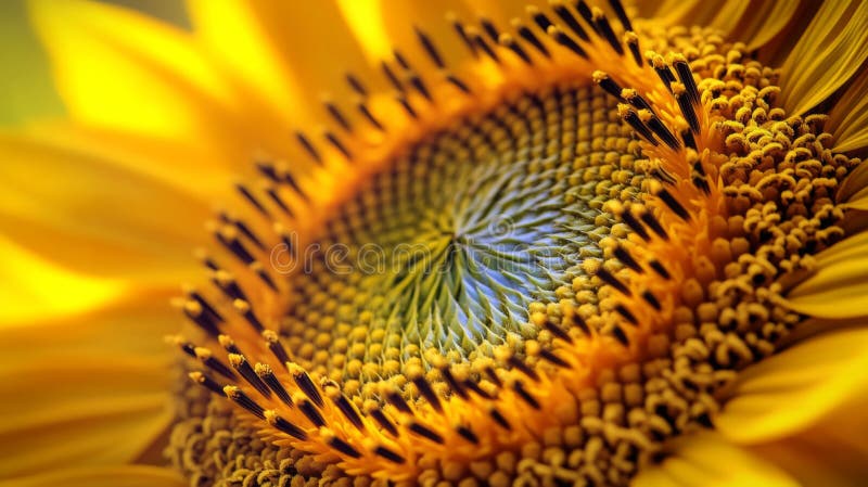 A Stunning Close-up View of a Sunflower Showcasing Its Intricate ...