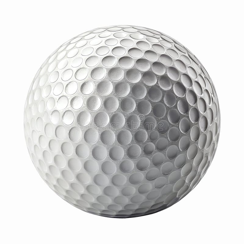 White Golf Ball with Dimples Detailed Closeup for Sports Equipment and ...