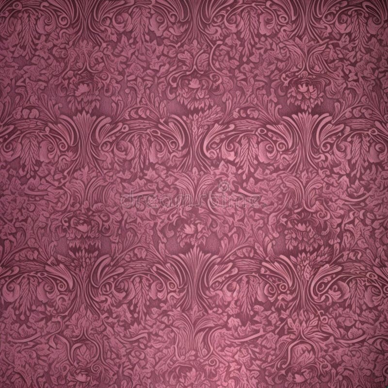 Elegant Vintage Pink Damask Wallpaper Design, AI Generated Stock Image ...
