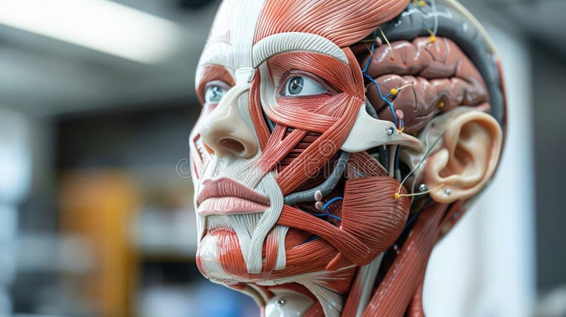 Human Anatomy Study Model for Muscular Analysis Stock Illustration ...