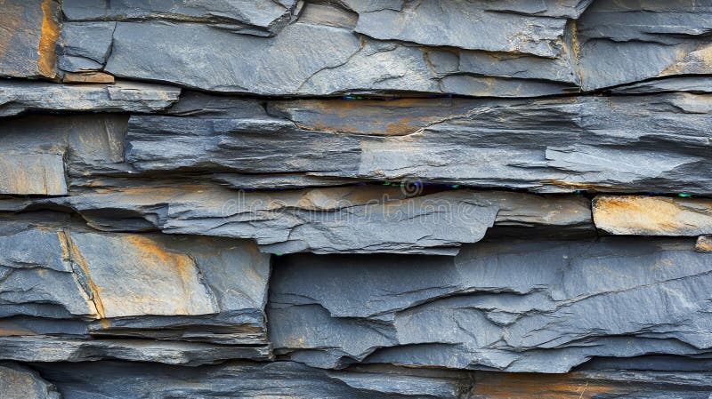 Textured Stone Wall Illustration with Slate and Natural Color ...