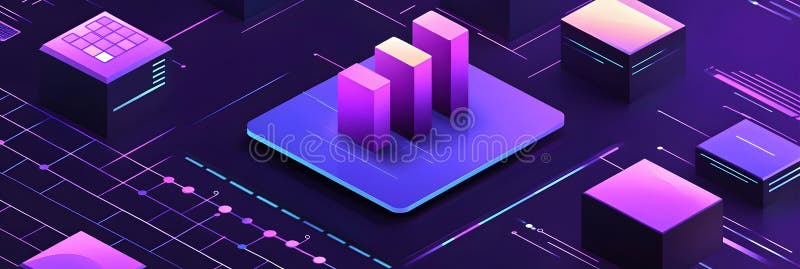 Abstract Data-Themed Digital Composition Stock Illustration ...