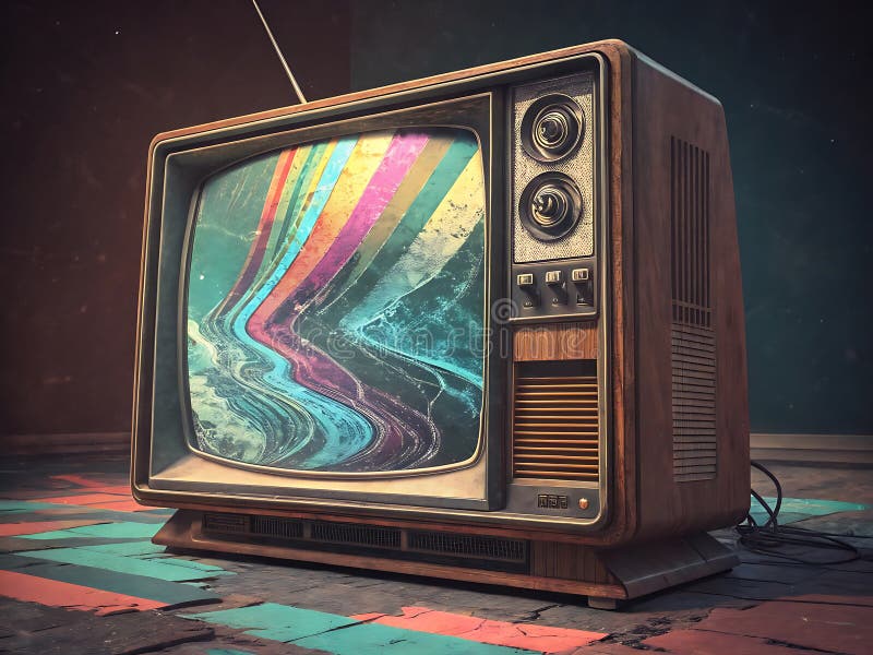 Glitched CRT Monitor Screen Texture with Analog Artifacts Stock ...