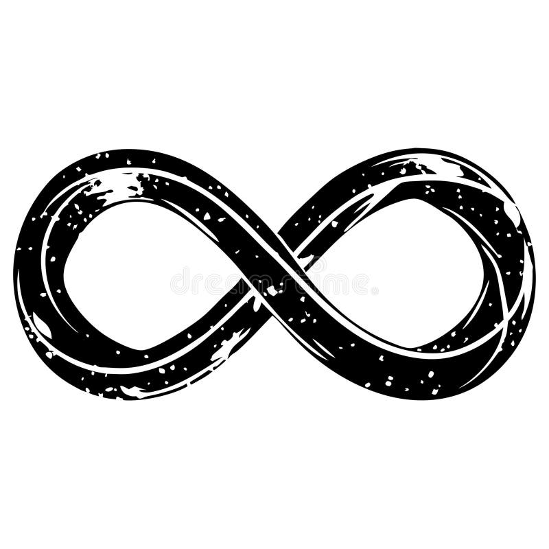 Distressed Black Infinity Symbol Vector Art for Endless Possibilities ...