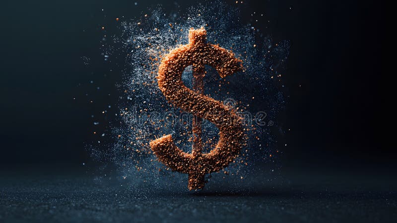 A Captivating Visualization of a Dollar Symbol Emerging from a Burst of ...