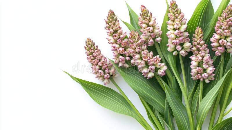 The Image Features a Drought-resistant Sorghum Crop Set Against a Plain ...