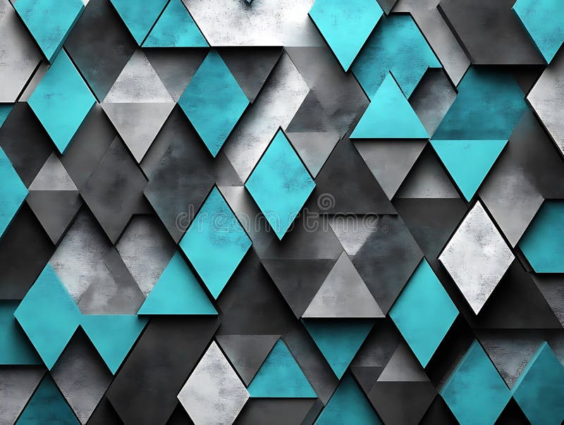 Abstract Geometric Triangle Background in Shades of Blue Gray and Black ...