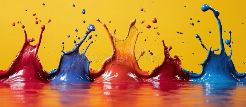 Dynamic Multicolor Spray Paint Splashes - Vibrant and Exciting Artistic ...