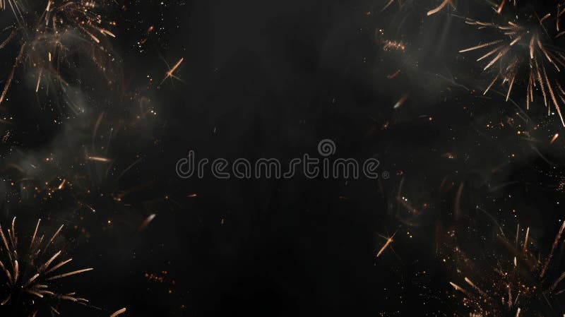 Dynamic Fireworks Display on a Dark Background, Generative AI Stock ...