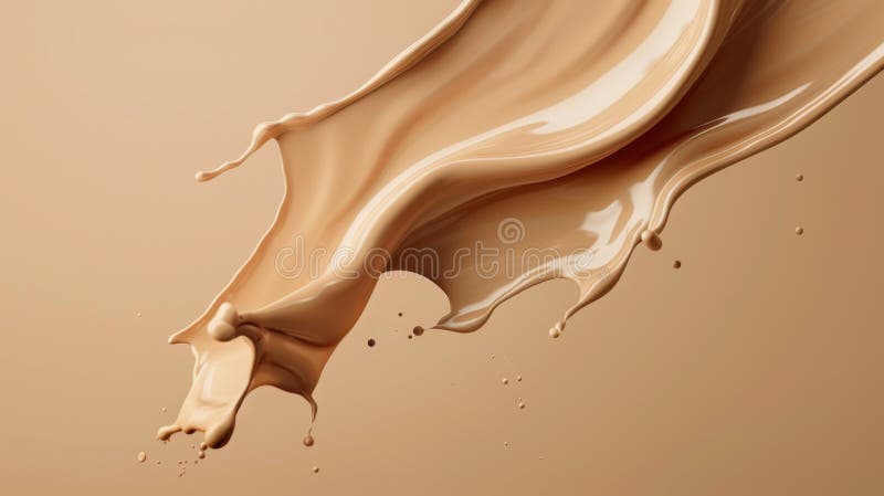 Beige Paint Splash on Creamy Background, Generative AI Stock Photo ...