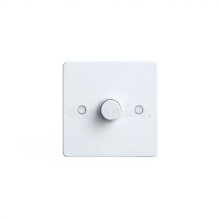 Electric Light Dimmer Switch in White Plastic Housing with Transparent ...