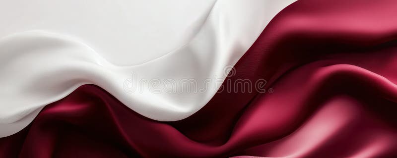 Elegant White and Burgundy Abstract Background with Flowing Fabric ...