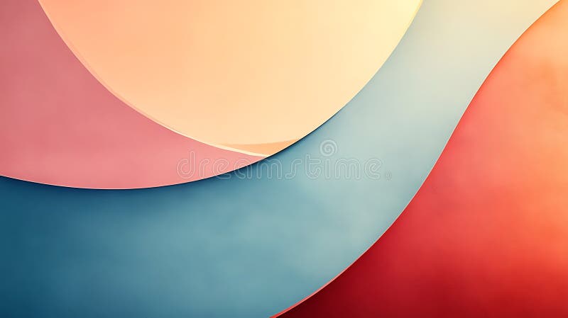 Abstract Background of Pastel Curved Shapes and Soft Colors for Modern ...