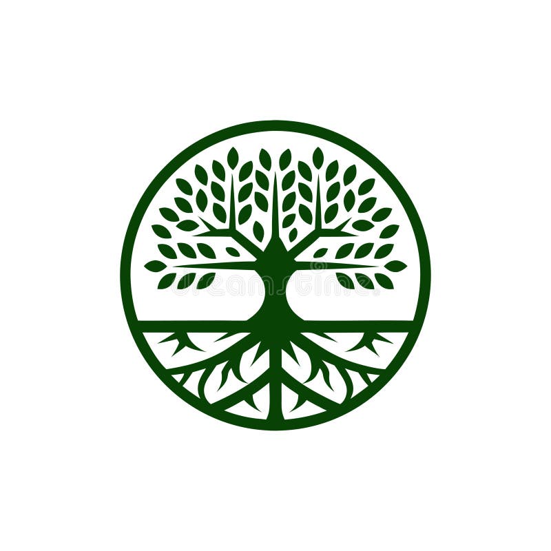 Green Tree of Life Symbol Vector Illustration for Decorative and ...