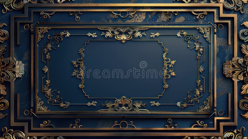Oriental Style Horizontal Border with Subtle Gold Frame for Web ...