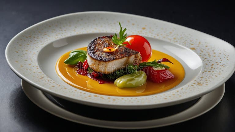 Deconstructed Harmony: Four Elegant Culinary Compositions Stock Image - Image of dessert, vector ...