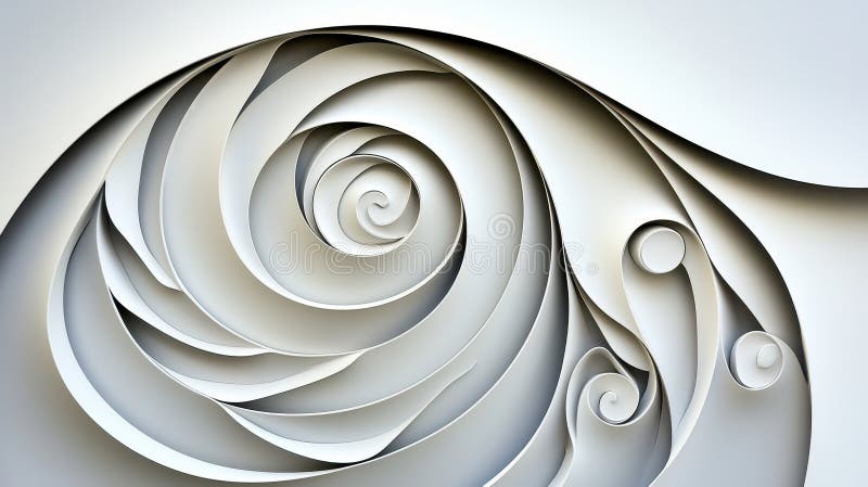 Elegant Spiral Design with Soft Curves and Subtle Shades in Modern ...