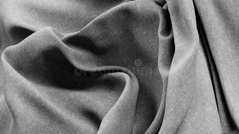 Elegant Draped Gray Linen Fabric Texture Stock Image - Image of natural ...