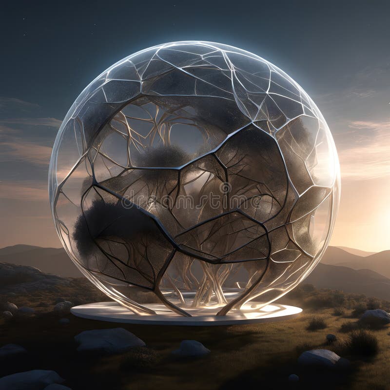 A Transparent Sphere Containing a Network of Intricate Branches a ...
