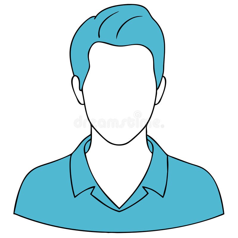 Faceless Male Avatar Vector Illustration for Profile and Identity Use ...