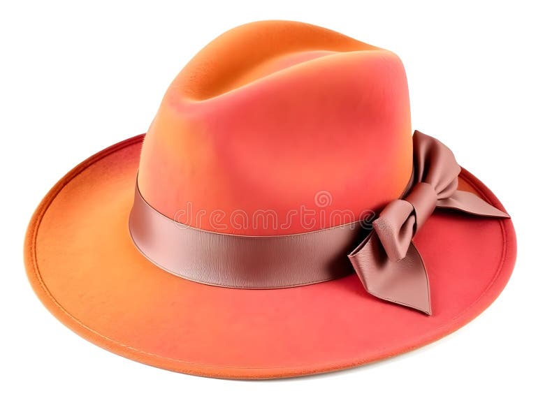 Multicolored Fedora Hat with Ribbon on White Background – Stylish ...