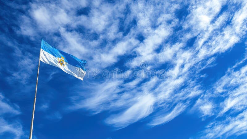 Flag of Cádiz Province: Blue, White, and Symbolism Under a Sky of ...