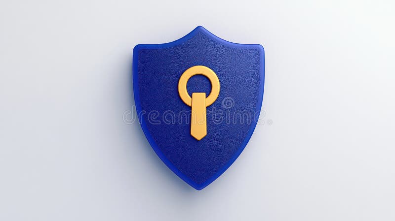 Flat Shield Protection Icon Sticker on Simple Background Stock ...