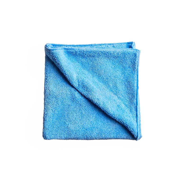 Blue Soft Microfiber Cleaning Cloth Folded with Transparent Background ...
