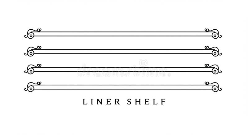 Image Features Four Parallel, Horizontal Lines with Symmetrical ...