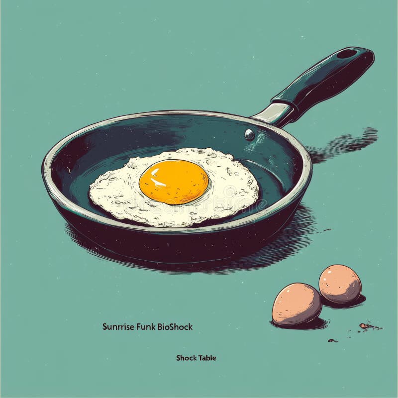 The Image Features a Frying Pan with Three Eggs Cooked Sunny-side-up ...