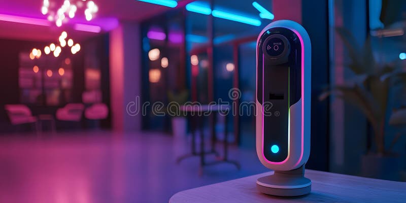 Futuristic Device in Modern Interior Stock Illustration - Illustration ...