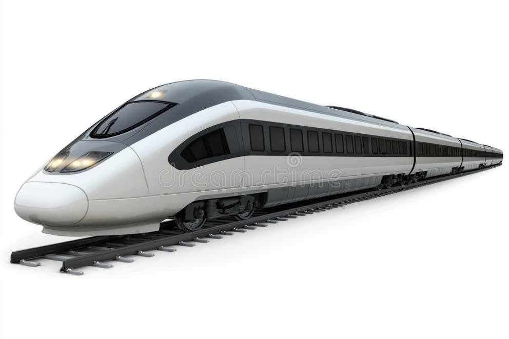 A Sleek Modern Train Design on Tracks. this High-speed Train Showcases ...
