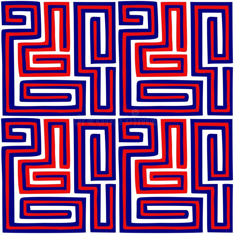 Color Meander Ornamental Seamless Pattern Tile Stock Illustration ...