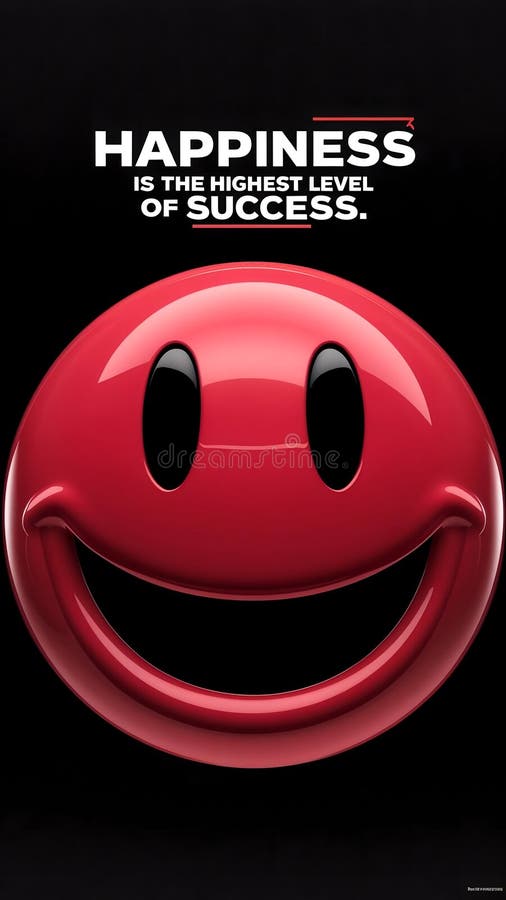 Happiness Quote with Smiley Stock Illustration - Illustration of organ ...