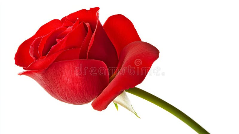 The Image Features a Gorgeous Single Red Rose Standing Out Against a ...