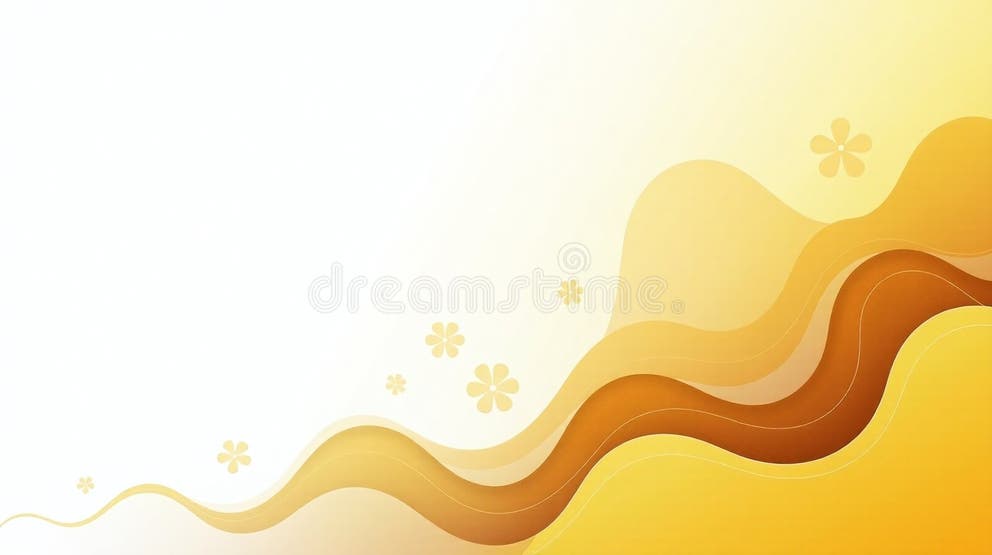 The Image Features a Gradient Wave Pattern in Shades of Yellow Stock ...