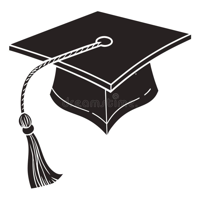 Vector Art of Graduation Cap Isolated on White Background, a Symbol of ...