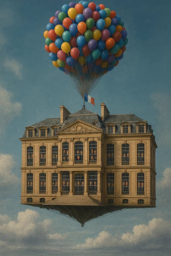 The Image Features a Grand, Multi-story Building with Classical ...