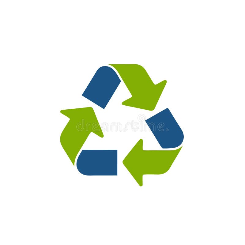 Recycle Symbol Green Blue Vector for Environmental Awareness Design ...