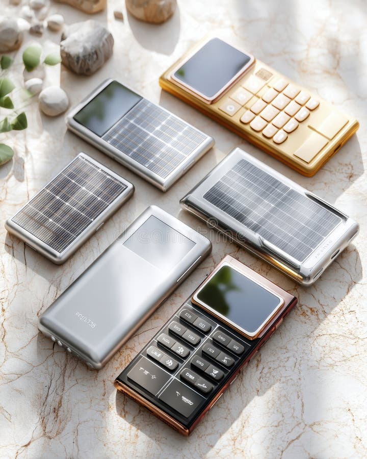 A Cohesive Collection of Cell Phones on a Table Showcasing Renewable ...