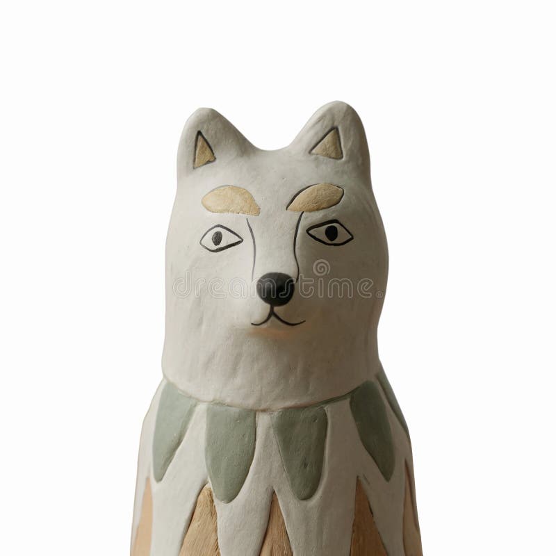 Handcrafted Ceramic Fox Sculpture with Minimalist Design and Neutral ...