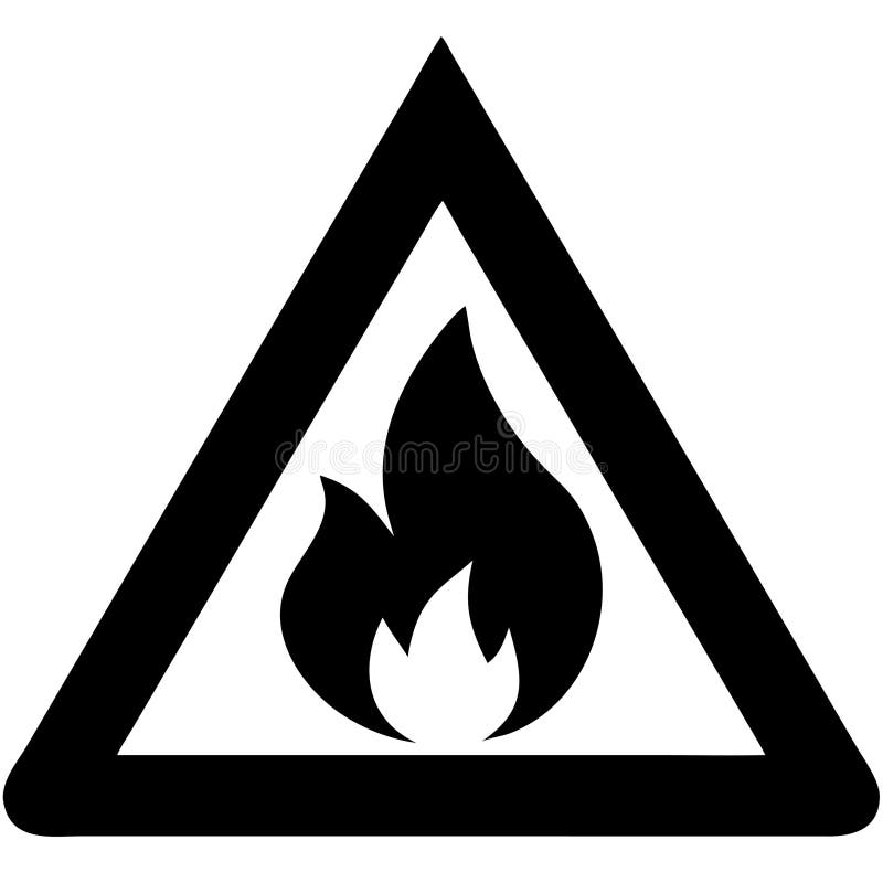 Hazard Warning Sign Flammable Symbol Vector for Safety and ...