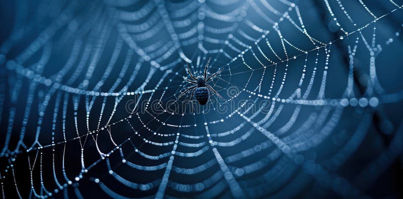 Intricate Spider Web Design. Detailed and Minimalistic Background Stock ...