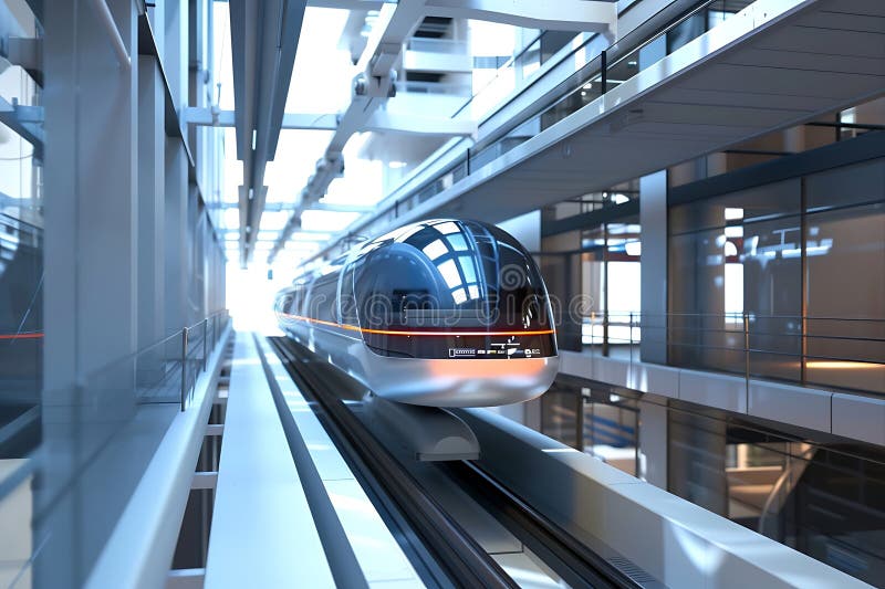 Advanced Electric Bullet Train with Cutting-Edge Design Stock ...